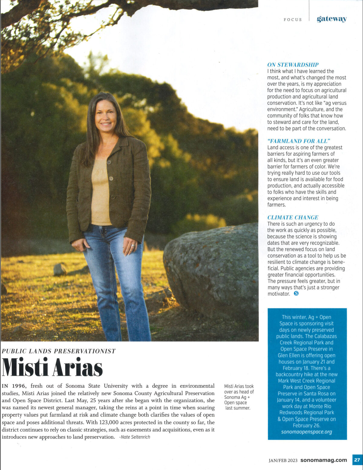 Sonoma Mag: Public Lands Preservationist, Misti Arias - Sonoma County ...